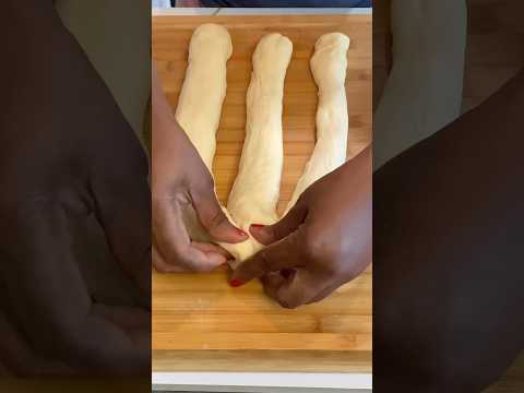 Braiding a loaf of bread #dough #braiding #breaddough
