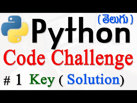 Learn Python Tutorials For Beginners in Telugu Code Challenge 1 Key Solution - Mind Luster