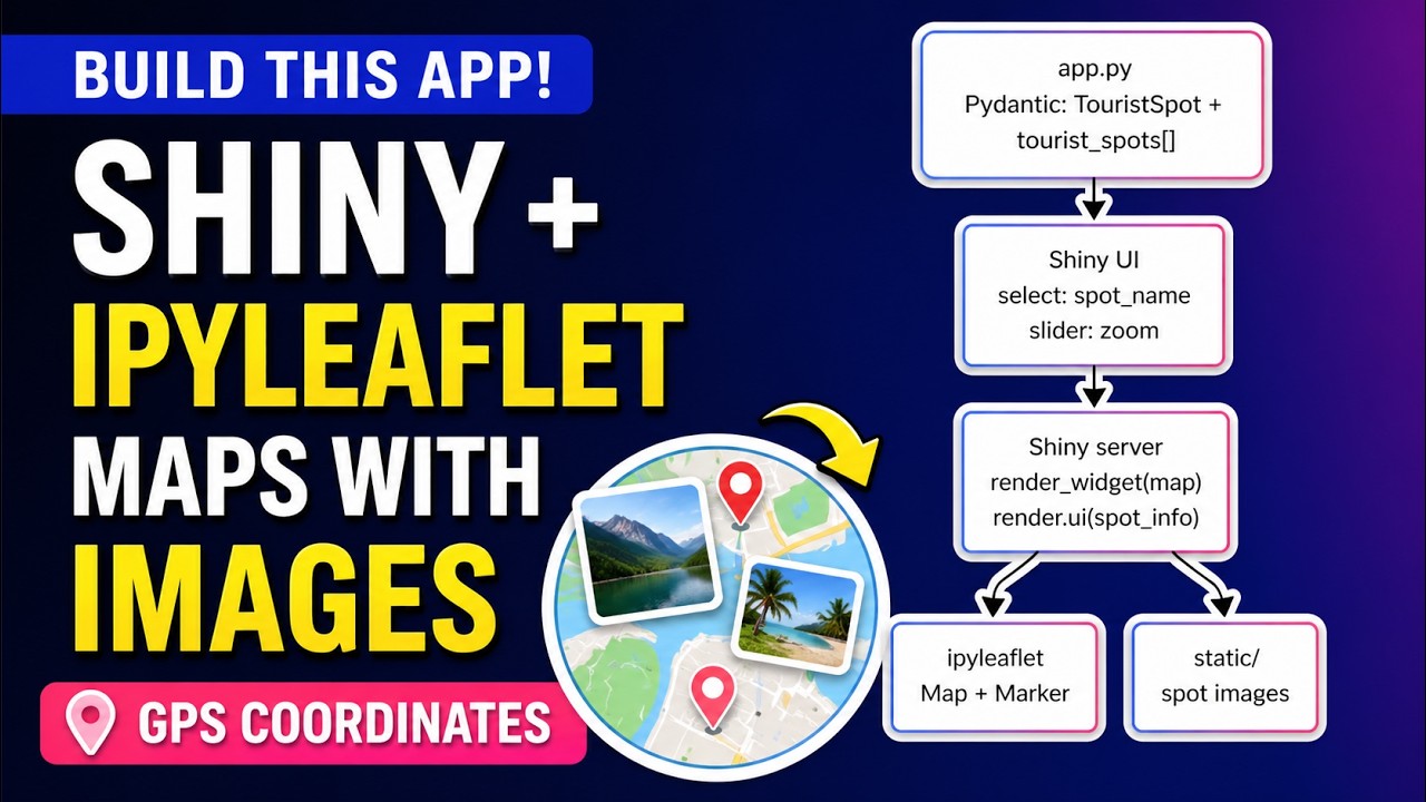 Build an Interactive Python Map App with Shiny + ipyleaflet | Add Photos with GPS Coordinates