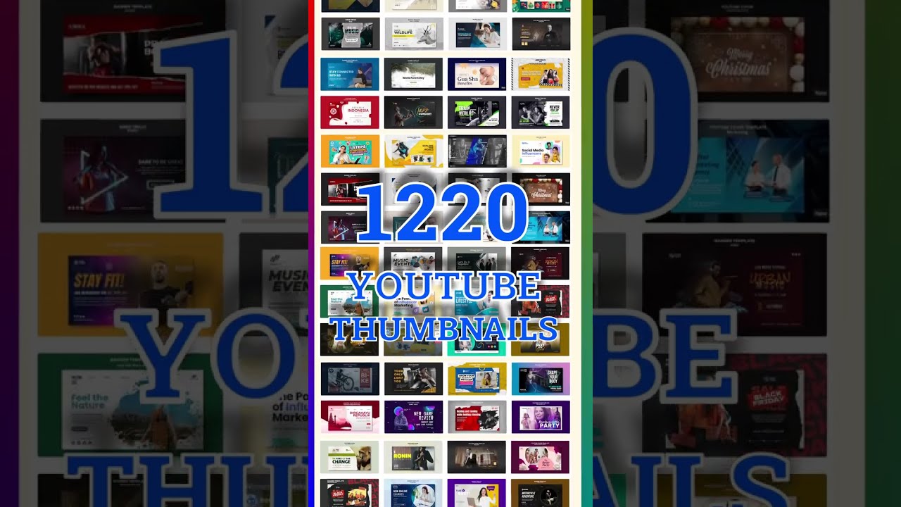 Download Free 1220 Photoshop Youtube Thumbnail Templates!