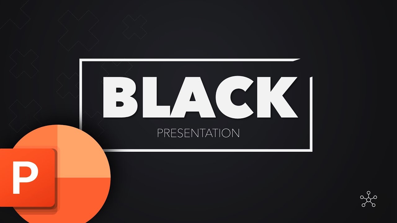 MODERN Black PowerPoint Template 40+ slides