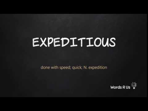 How to Pronounce EXPEDITIOUS in American English
