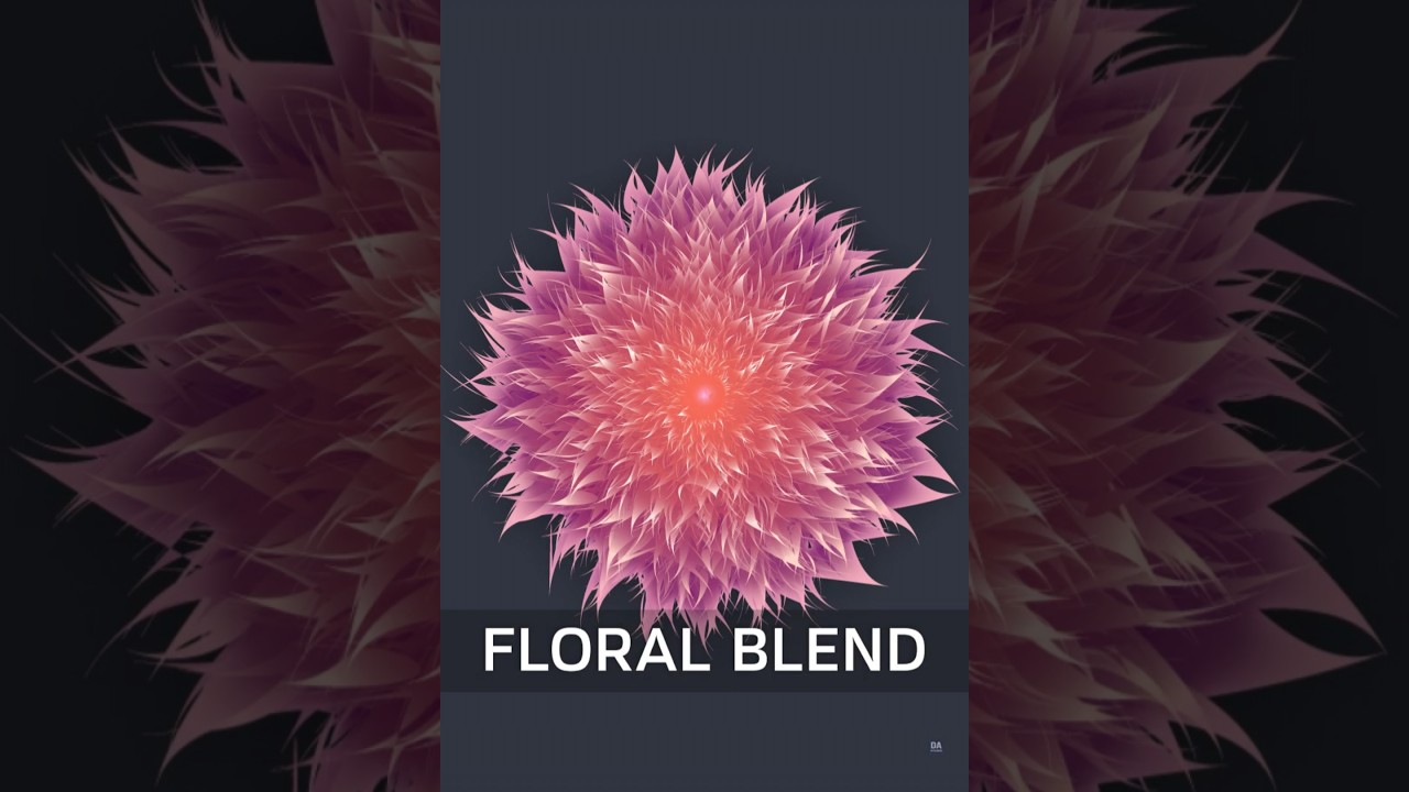 Adobe Illustrator - Flower - Blend Tool #illustrator #graphicdesign #vectordesign