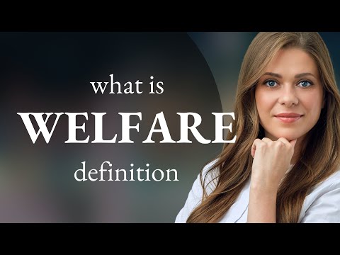 Welfare — meaning of WELFARE
