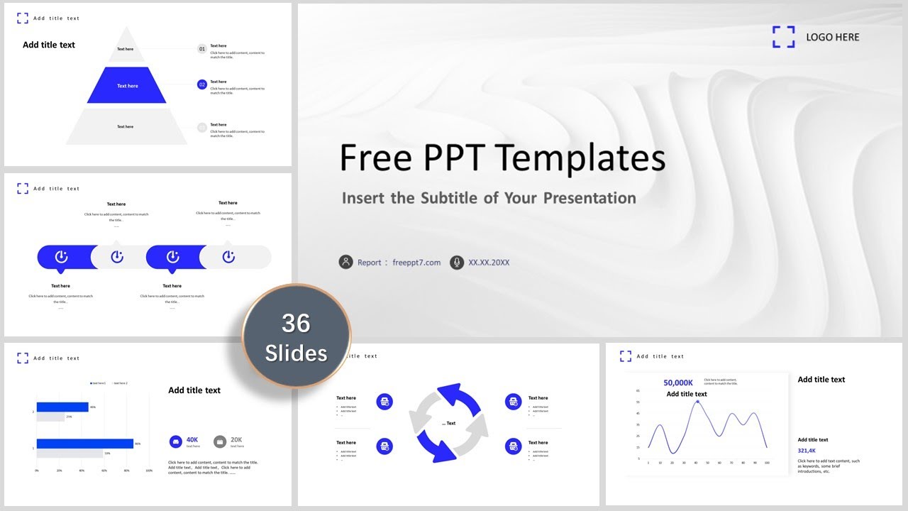 Nice! Minimalist style Business Report PowerPoint Templates | Free