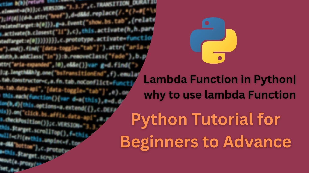 Lambda Function in Python| why to use lambda Function