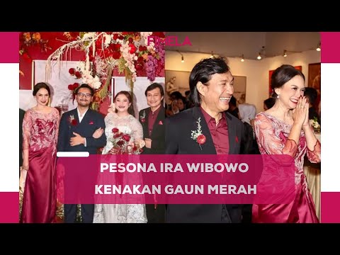 6 Pesona Anggun Ira Wibowo Bergaun Merah Saat Dampingi Anak Katon Bagaskara di Hari Pernikahannya