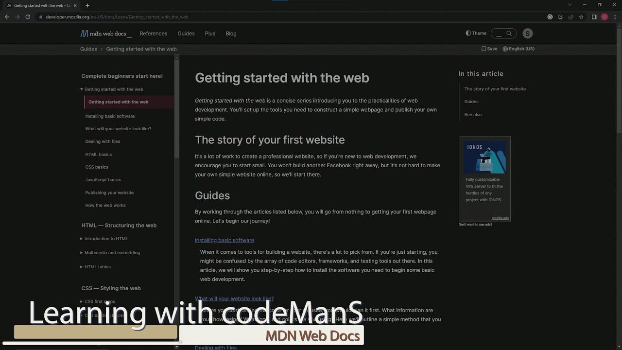 Learn HTML | MDN Web Docs_ : Getting Started with the Web