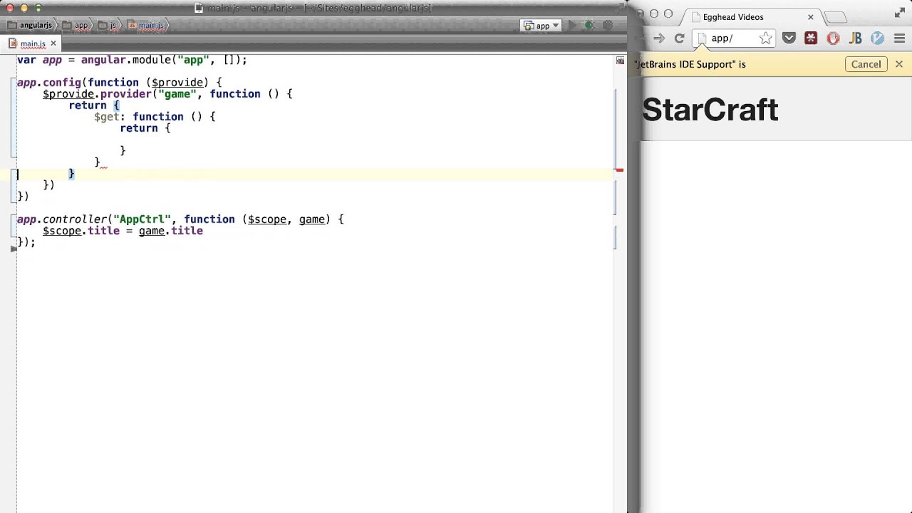 Egghead.io - AngularJS - Providers
