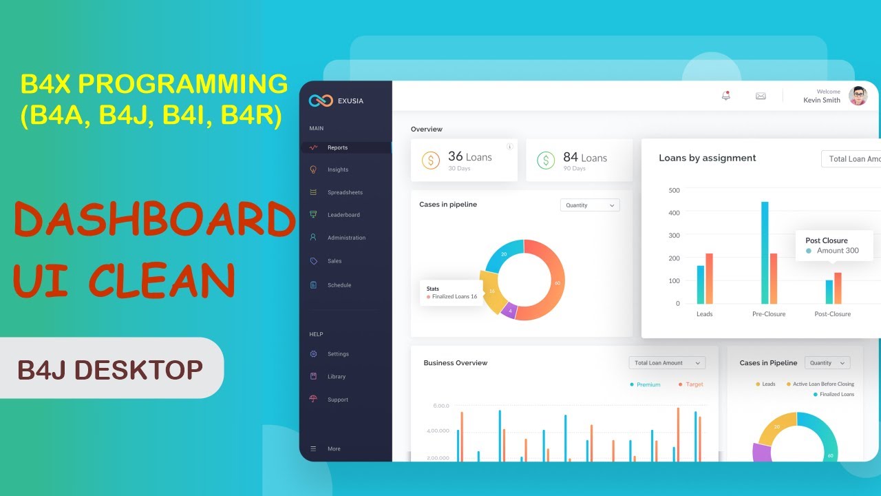 B4X Programming - B4J Borderless Dashboard UI Clean