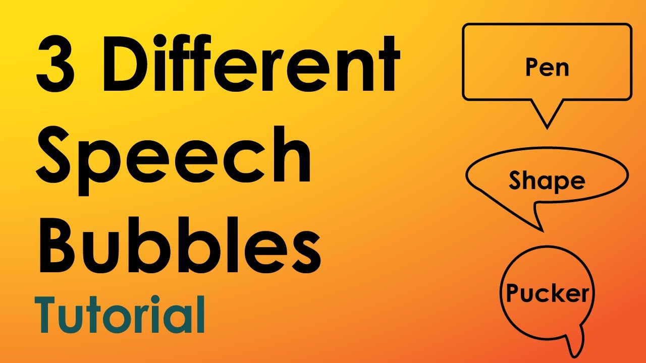 Three Ways to Draw Speech Bubbles - Adobe Illustrator Tutorial