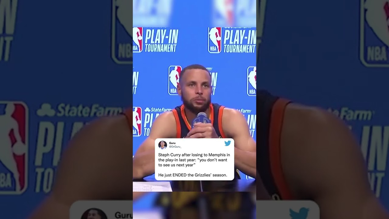 You don't want to see us next year - Steph last season after losing to Grizzlies in the play-in game