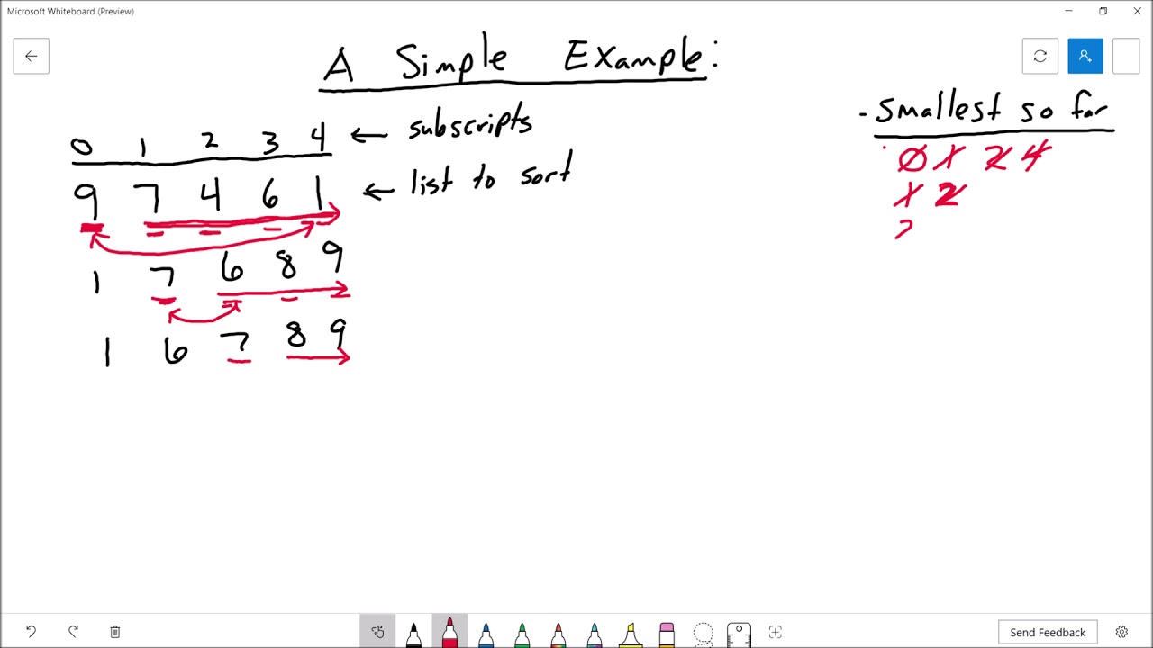 Sorting Algorithm Tutorial : A Simple Selection Sort Algorithm Example