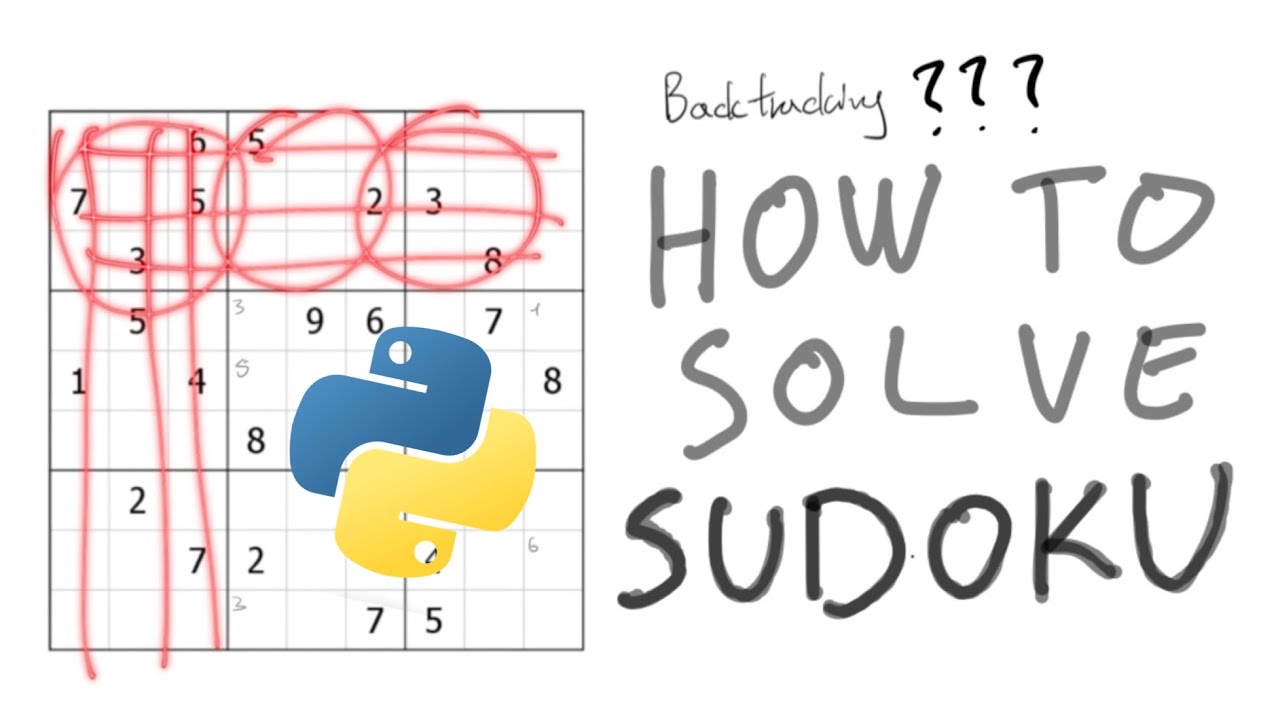 Solving Sudoku with Python - with Explaination