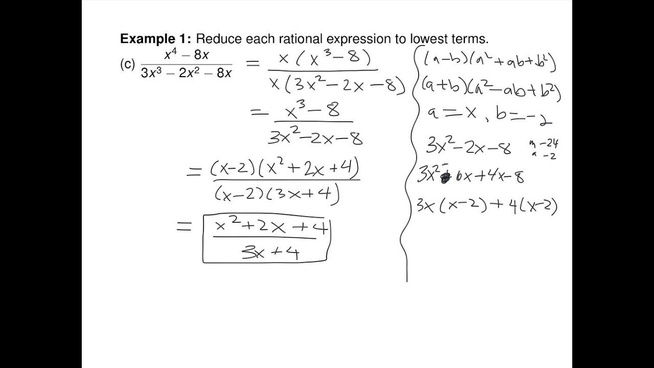 R-4 Rational Expressions Basic Operations