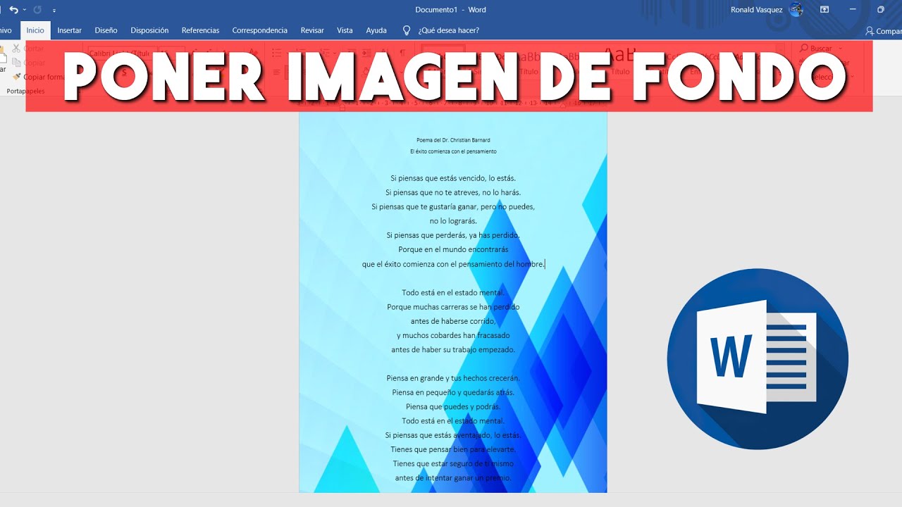 How to Insert a Background Image in Word (Image Behind the Text)