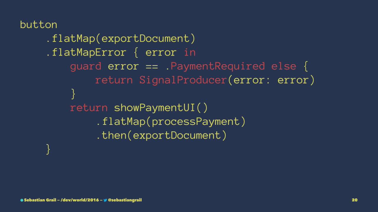 Advanced Patterns for Functional Reactive Programming in Swift (/dev/world/2016)