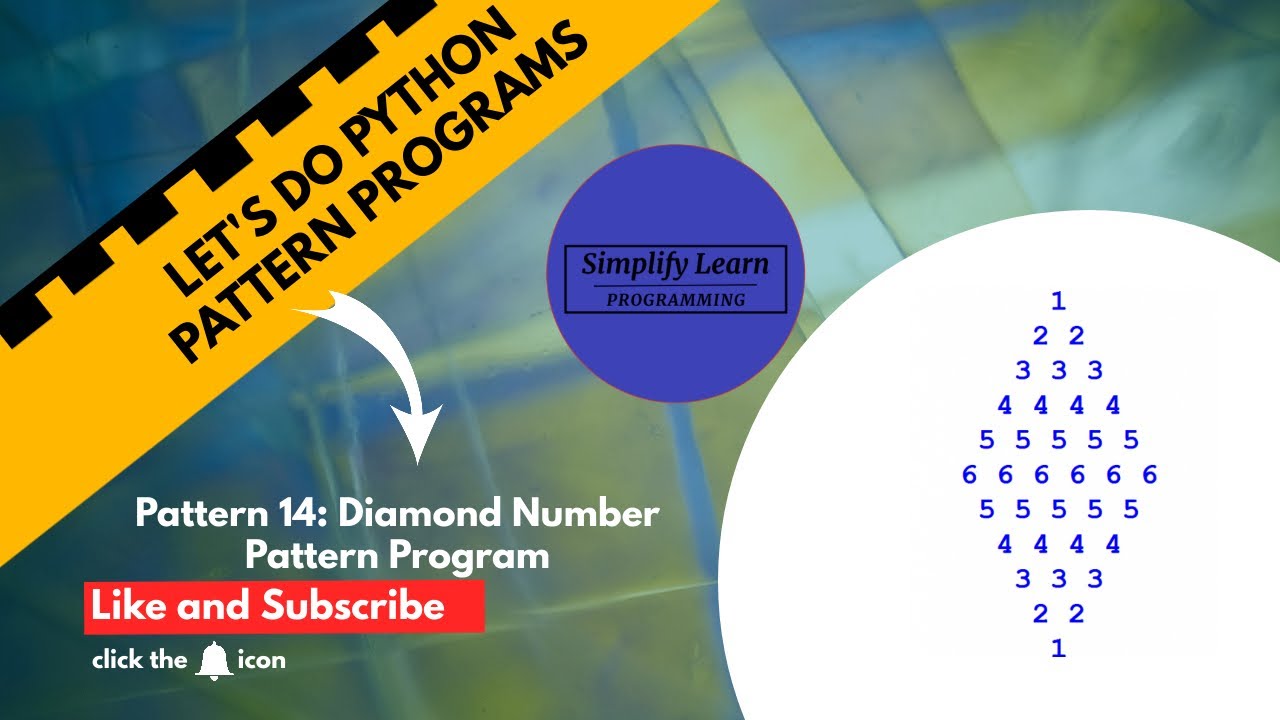How To Create Diamond Number Pattern Program (Python Program)