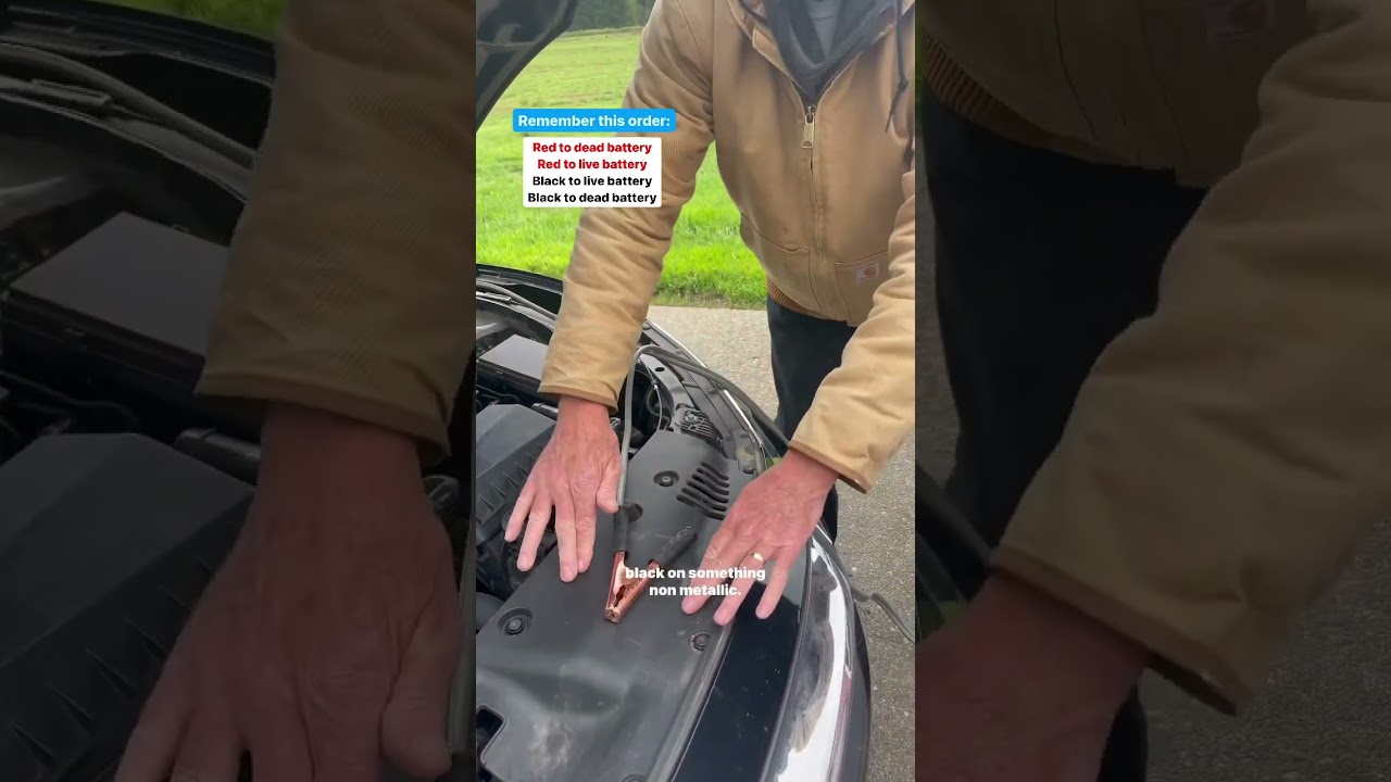 How to jump a car battery. Love, Dad