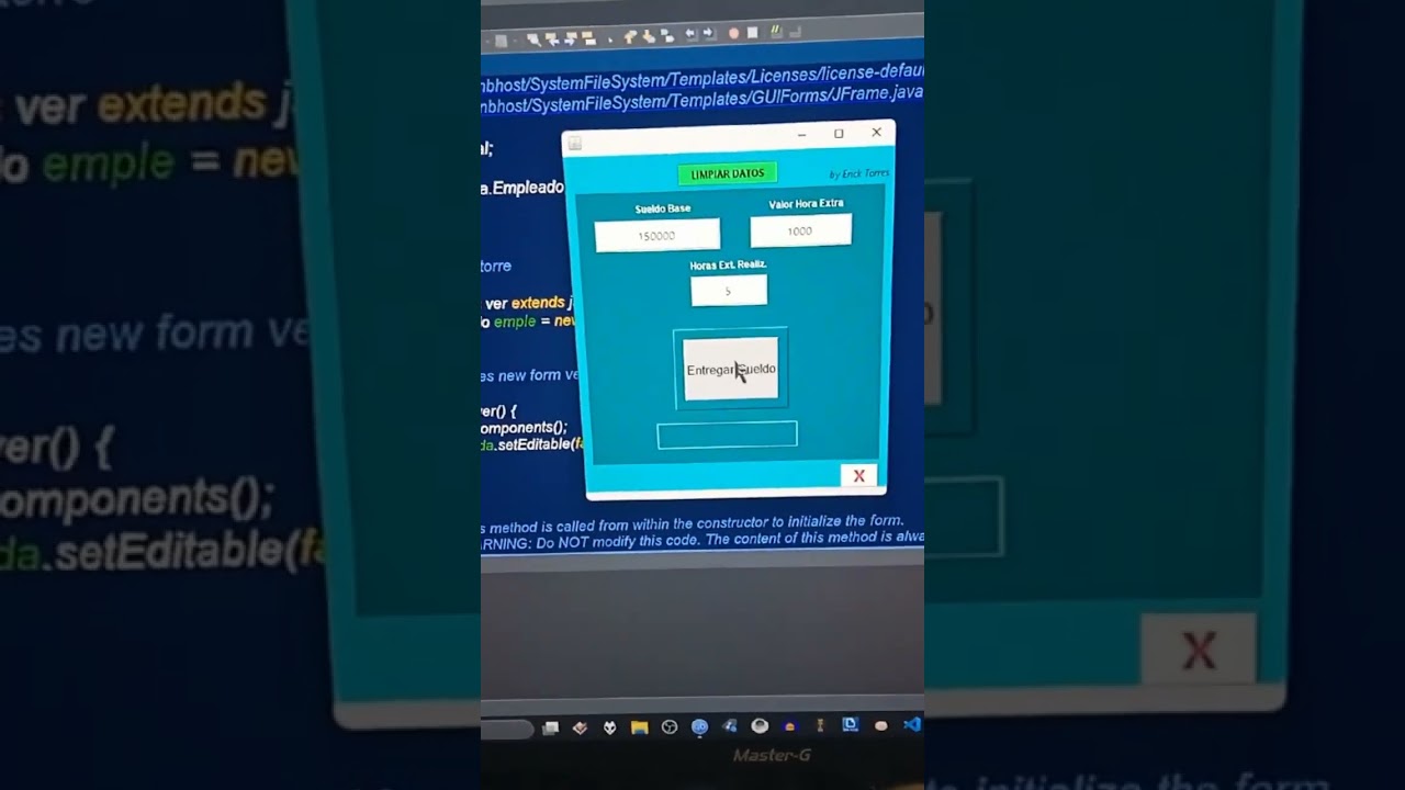 Crear y Generar Sueldo con Aplicación Java Swing MVC  #programacion #Hacking