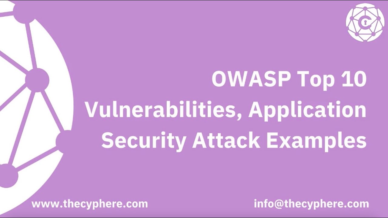 OWASP Top 10 Vulnerabilities, Application Security Attack Examples