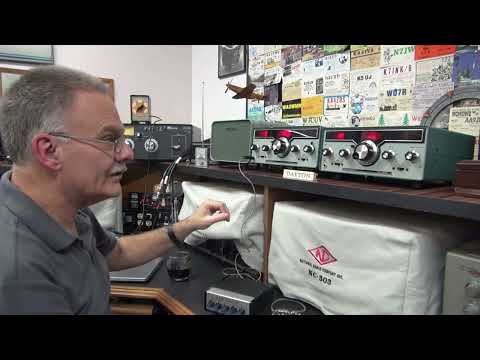 N6TLU POTA QSO with NA9M 40 meter Ham Band 7.060 Mhz running Heathkit Twins Amateur Radio contact