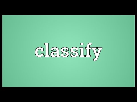 Classify Meaning