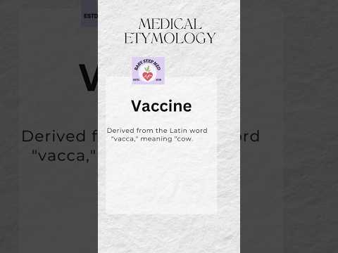 Origin of the word βVaccineβ