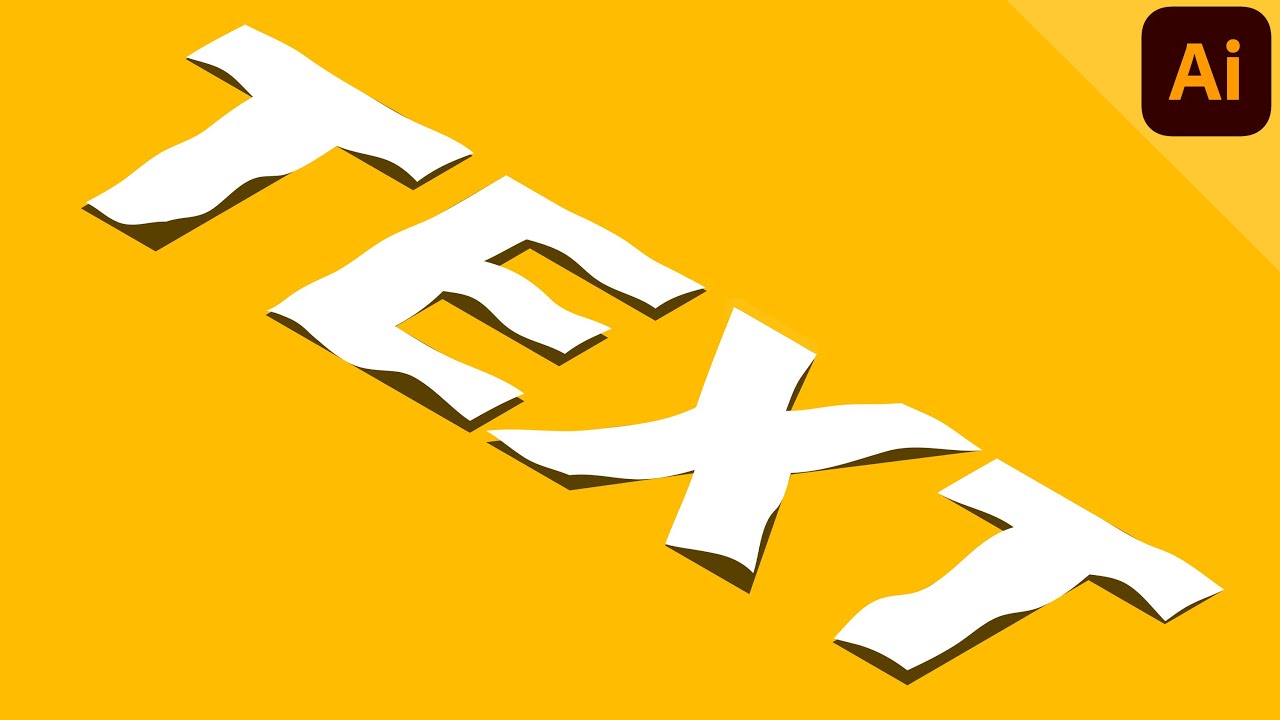 Create a wrinkled text | Distort text | ILLUSTRATOR TUTORIAL - TEXT EFFECT