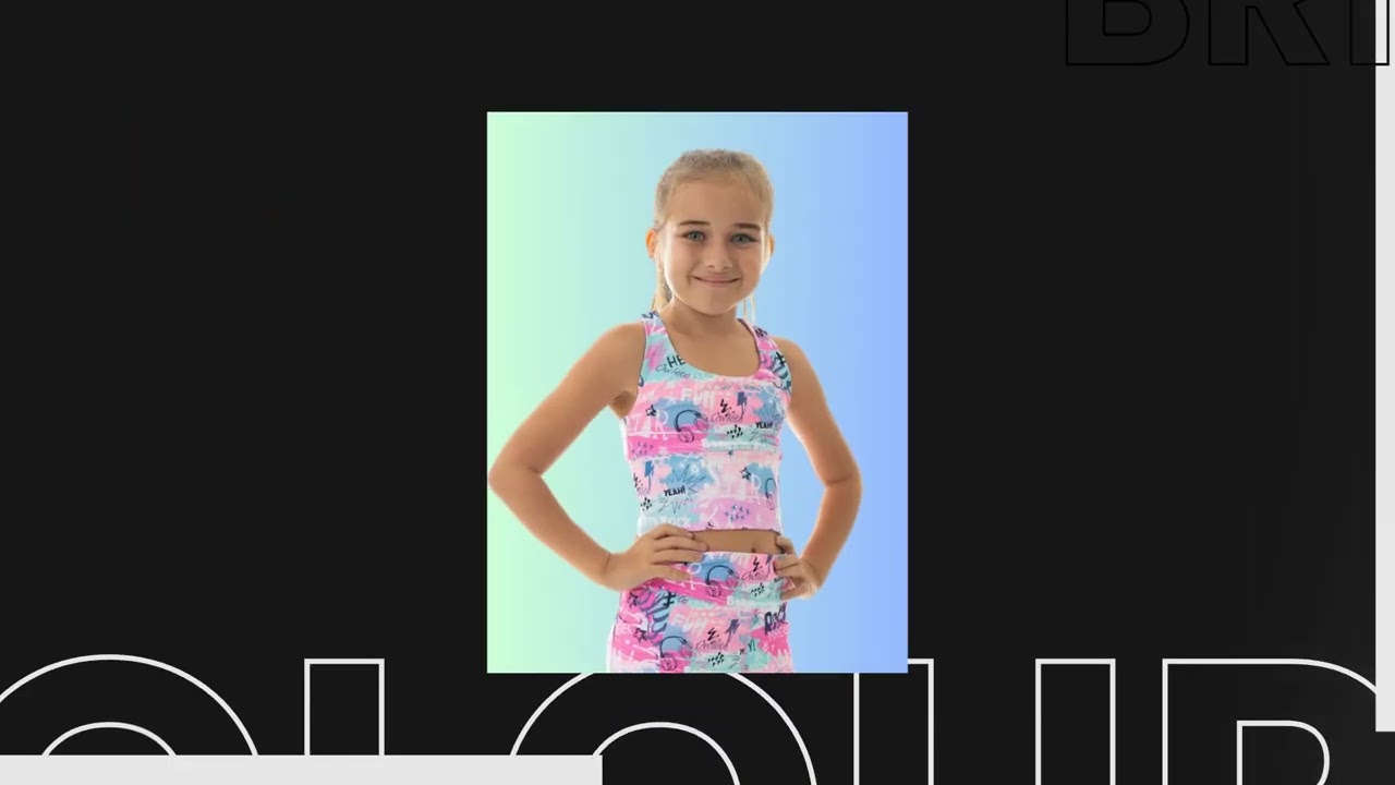 Longer body coverage crop tops for active girls