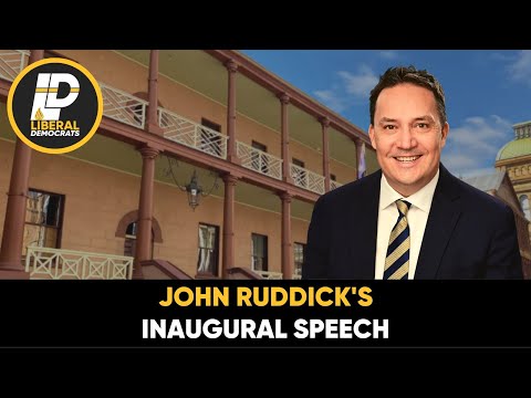John Ruddick’s inaugural speech in the NSW Parliament, 28 June 2023 ...