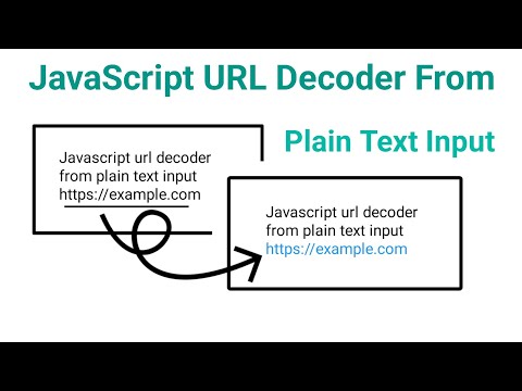 JavaScript URL Decoder From Plain Text