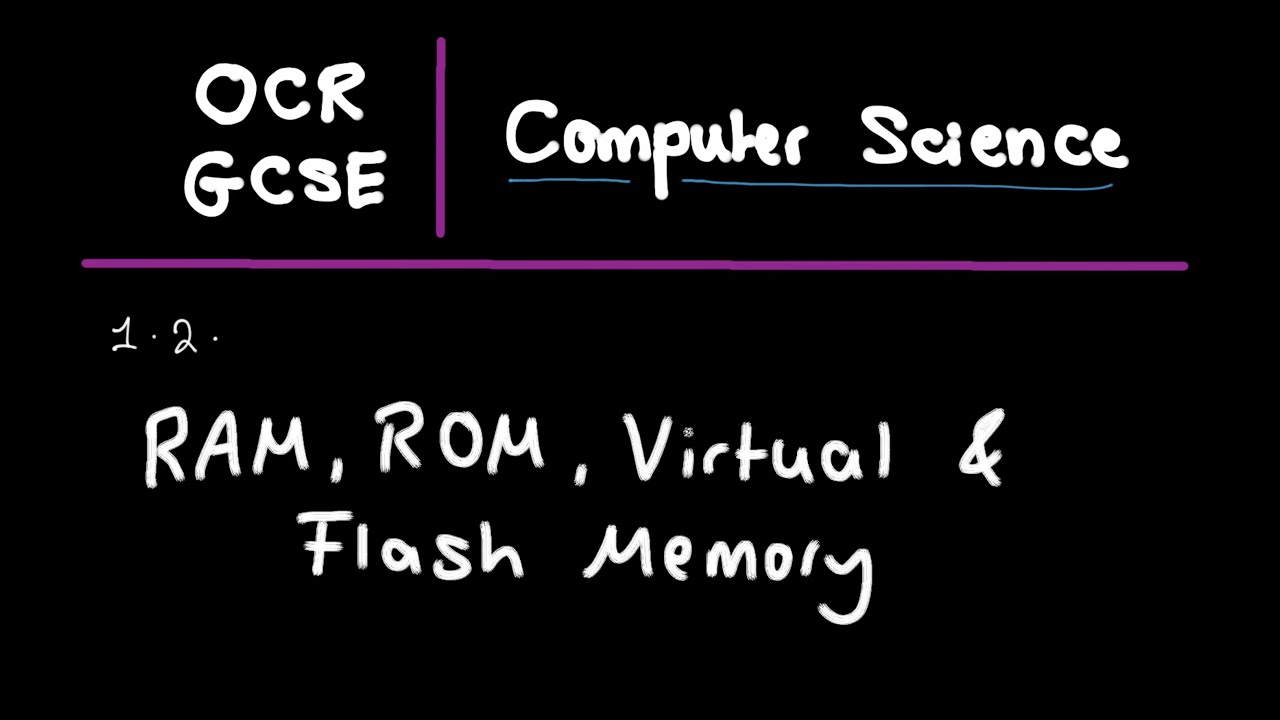 OCR GCSE Computer Science (1.2) - RAM, ROM, Virtual & Flash Memory
