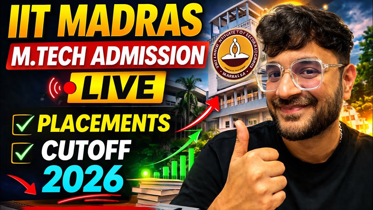 IIT Madras MTech 2026 Admission LIVE 🚨 | Cutoff, Placements & Fees | Full Details