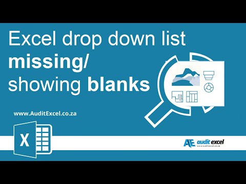 Drop down list missing in Excel- which was your problem?