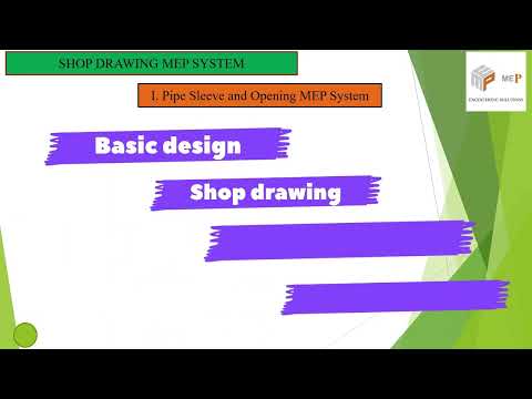Basic and concept design do shop drawing pipe sleeve and opening MEP system