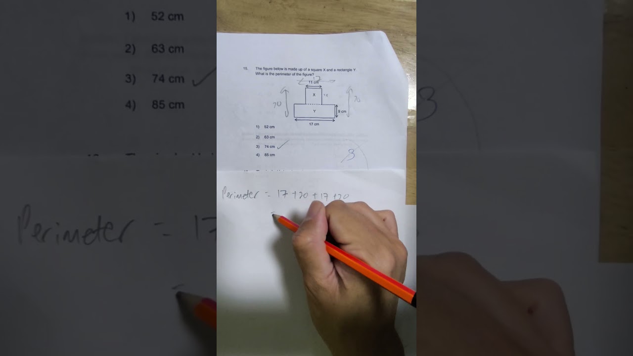 Primary 4 Math Paper : Topic Area & Perimeter 1 #maths #mathematics