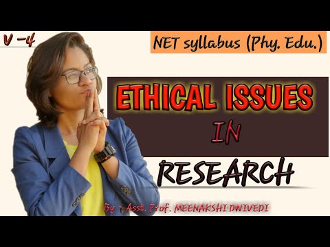 Ethical Issues in Research - 1 Video Lecture - Crash Course for UGC NET ...