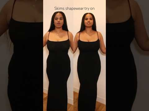 Trying on SKIMS Shape Wear & VIRAL Dress #skims #skimsdress @skims #shorts