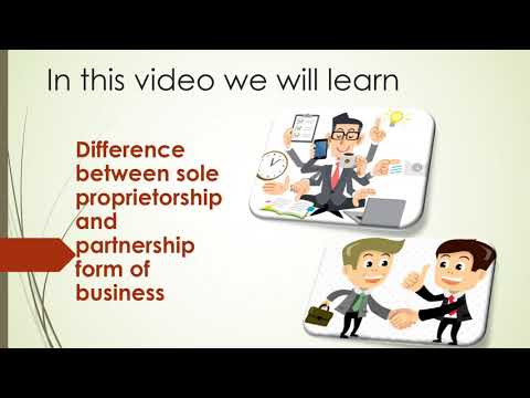 Difference between sole proprietorship and partnership in hindi || meaning of sole proprietorship