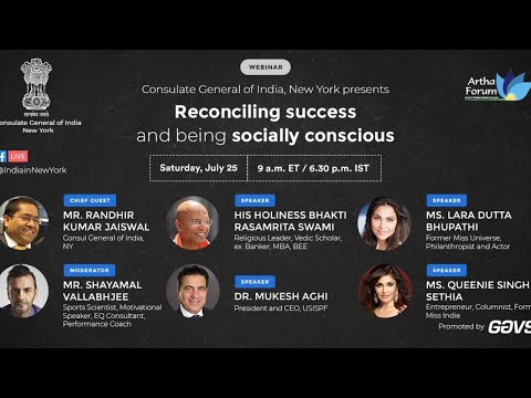 Webinar on Reconciling Success and being Socially Conscious