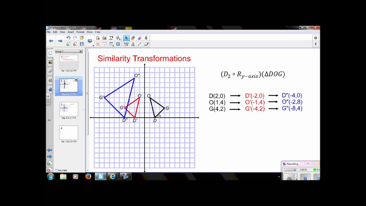 Geomtry Lesson 9.7 Similarity Transformations