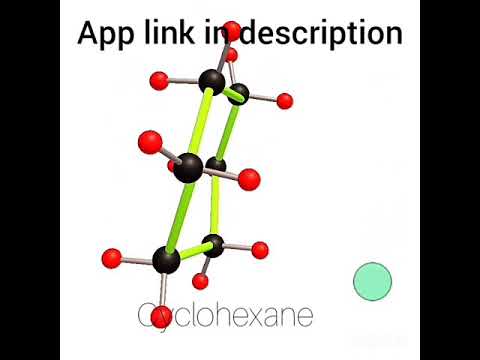 Cyclohexane | 3D structure | organic chemistry | biomolecules | ball and stick model