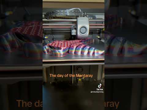 "Dive into creativity with Flex Factory's 3-D printed manta ray - with Handini silk rainbow candy.