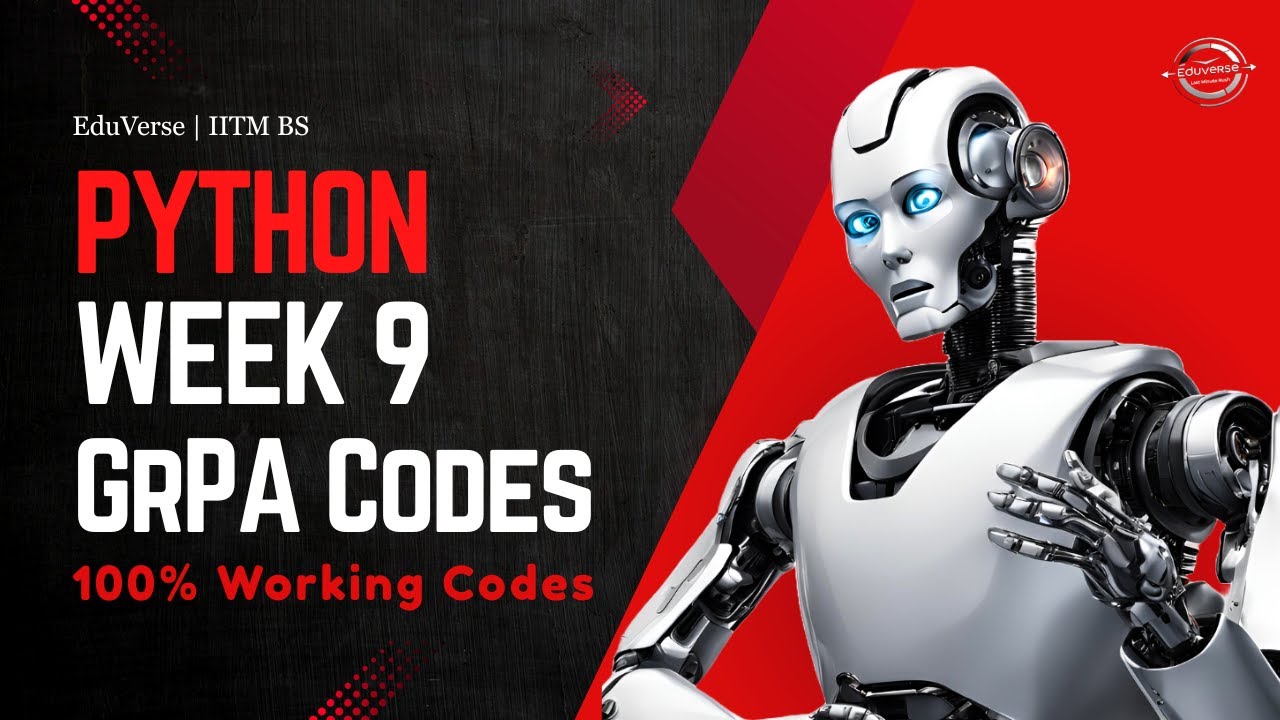 Python Week 9 GrPA | IITM BS Degree | Full Solution + GrPA Codes