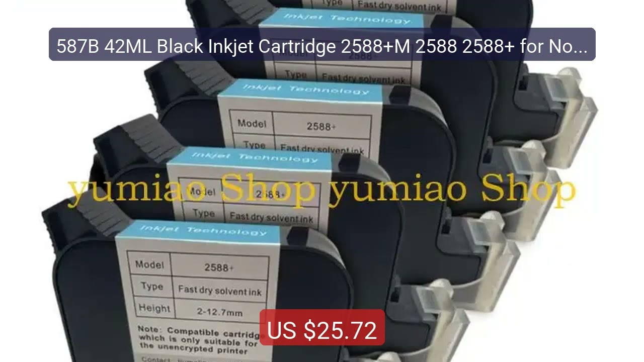587B 42ML Black Inkjet Cartridge 2588+M 2588 2588+ for No Encr... — Best Buy 2026 | Great Quality!