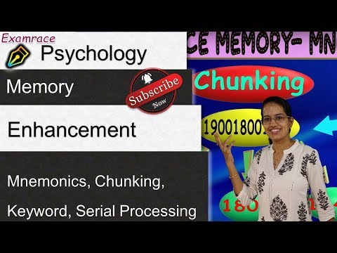 Memory Enhancement: Mnemonics, Chunking, Keyword, Serial Processing, Method of Loci | Psychology