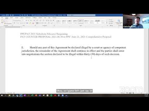 PAT/PPS Substitute Bargaining, July 2nd, Part 1
