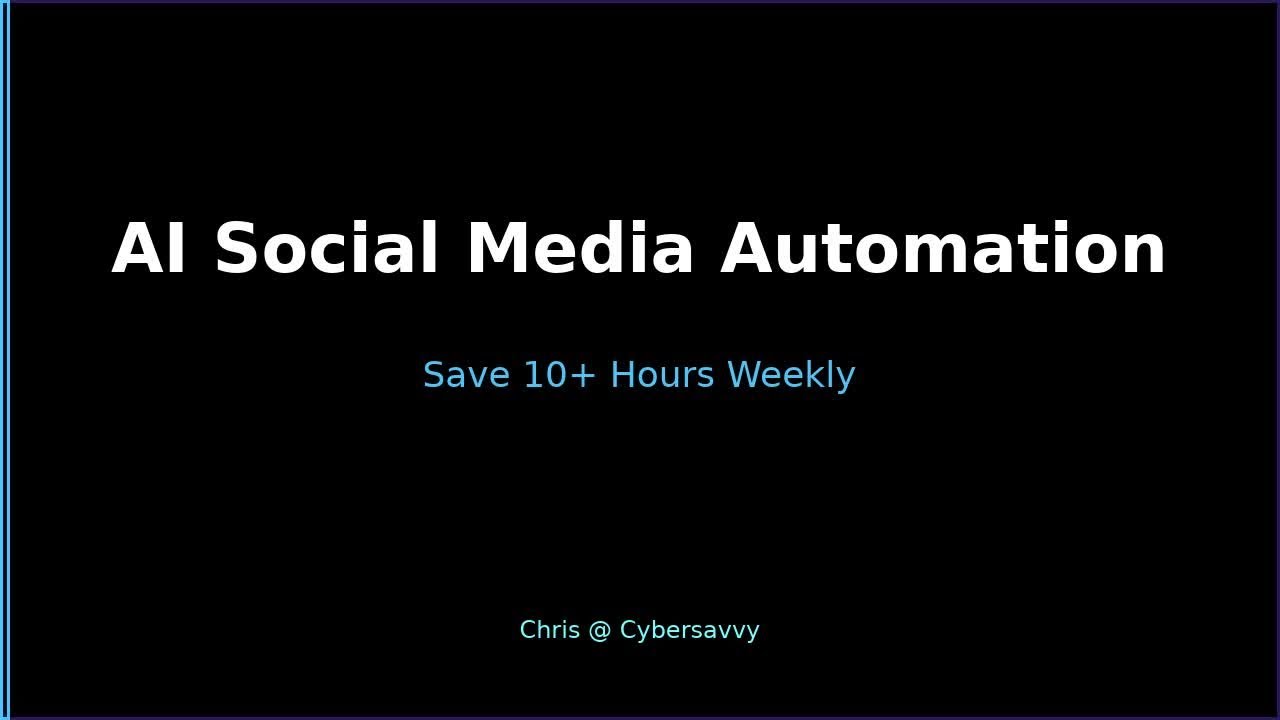 How to Use AI to Automate Your Social Media Content Creation (Save 10+ Hours/Week)