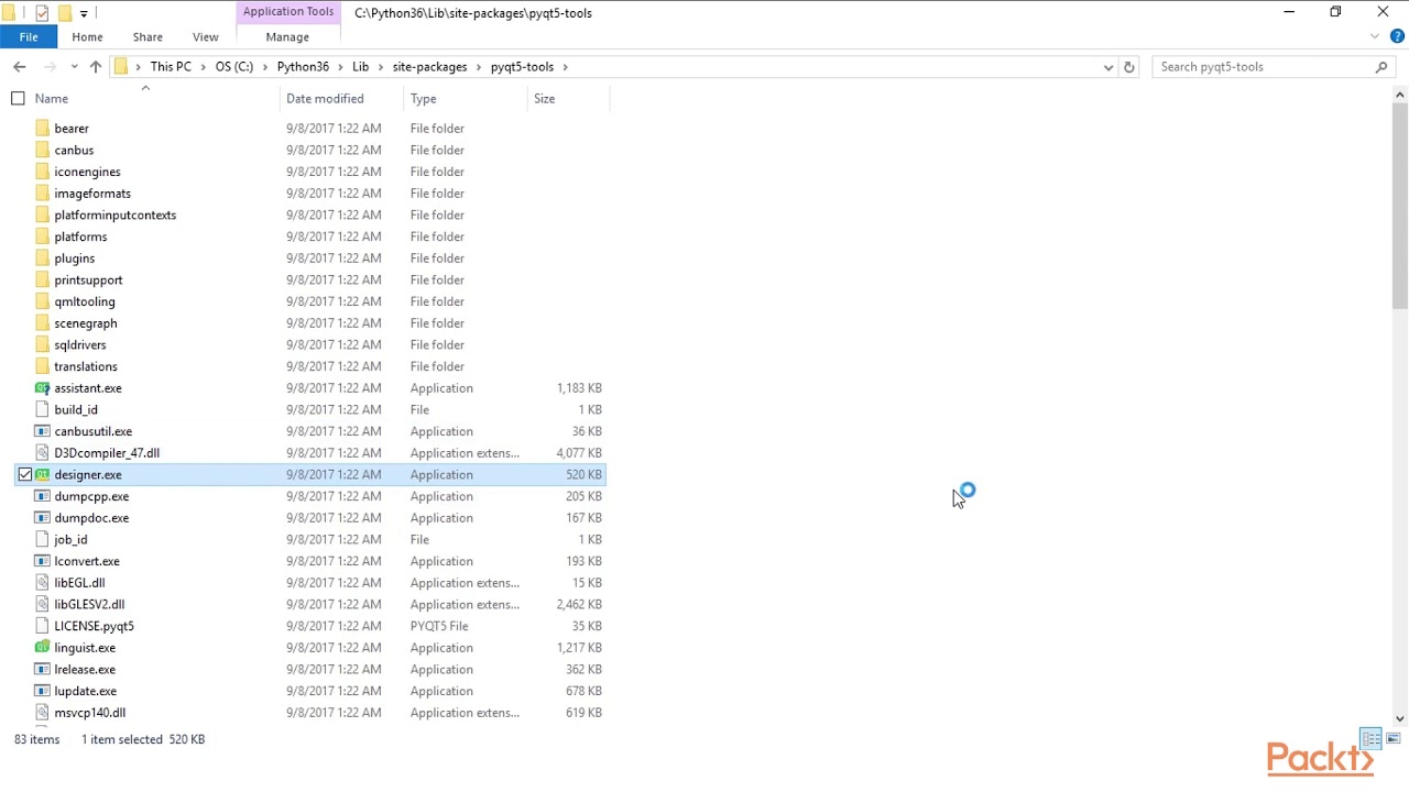 Python GUI Programming Recipes using PyQt5 : Installing Qt Designer Tools | packtpub.com